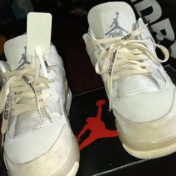 Jordan | Shoes | Offwhite Air Jordan Retro 4 Sail | Poshmark